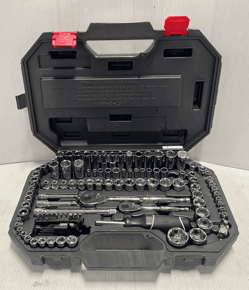 Husky 119-piece mechanics tool set, 1/4" and 5/8" drive set with ...