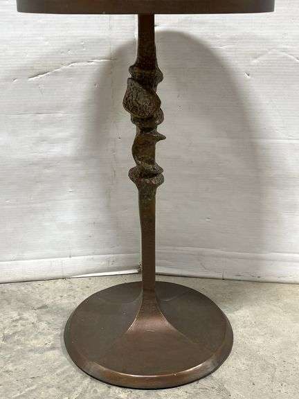Small metal stand, 15"Dia x 24"H - Albrecht Auction Service