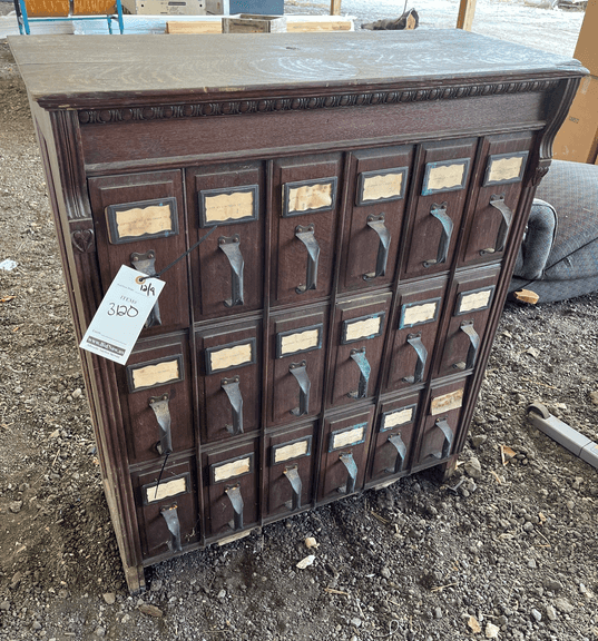 Older Postal cabinet with pull down drawers, 35" x 15" x 42" - Albrecht ...
