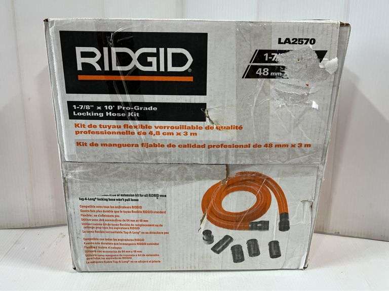 RIDGID 1 7/8" Professional grade 10' shop vac hose with accessories ...