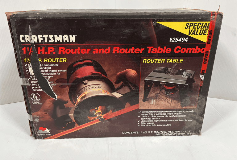 Craftsman 1 1/2 HP router table combo, never out of box - Albrecht ...