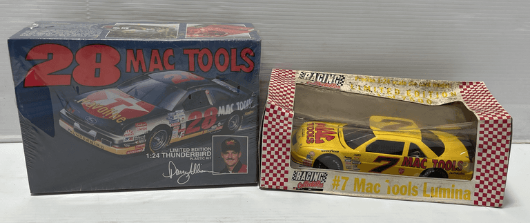 MAC Tools car, 28 model and car, 7 cast metal rail car, both- 1974, NIB ...