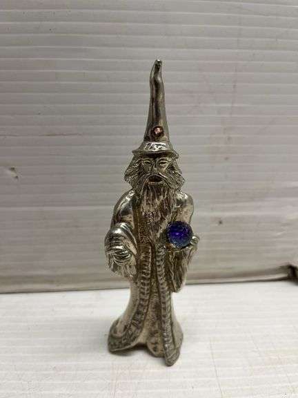 Wooden box with (4) different wizards, includes: 1- New cromancer with ...