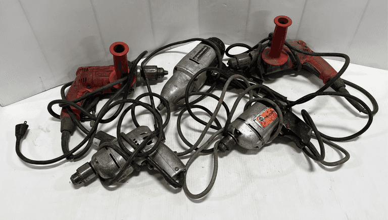 Electric tools, include: 1/2" Drive impact wrench, 1/4" Drive Black ...