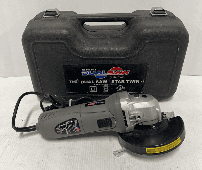 Omni dual saw startwin with counter rotating dual blade, cuts any ...
