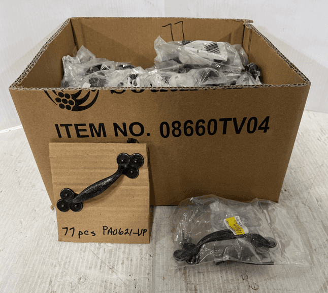 (77) Belwith PA0621-UP, distress black cabinet door handles, 4 1/2", 3 ...