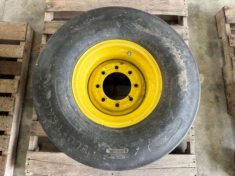 Titan Flo Trac Rib Tire on 8-Bolt Rim, 14 Ply. Transport Tire for DB44 ...