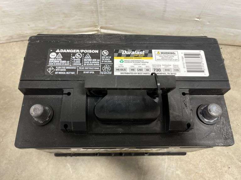 Duralast Gold Proven Tough automotive battery, top post, still has ...
