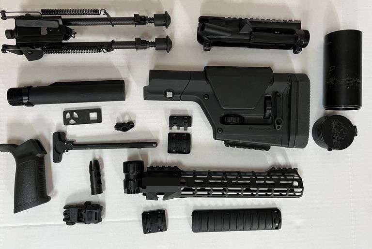 AR15 Gun parts and long gun related items, with bipod, Magpul PRS ...