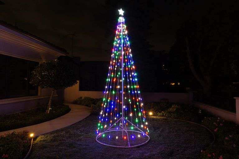 Light strand christmas tree kit, 12', multi-color lights LED, paperwork ...