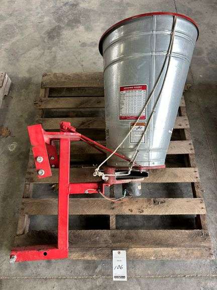 Kasco Mfg. Herd Sure Feed Broadcast Spreader with Custom Bracket for JD 835. Wiring and swithch ...