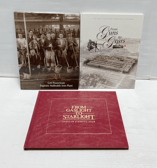 (3) Saginaw General Motors (GM) hardcover books, include: "Celebrating ...