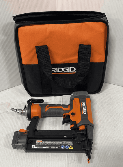 Ridgid 18 gauge air brad nailer with clean drive technology and carry ...