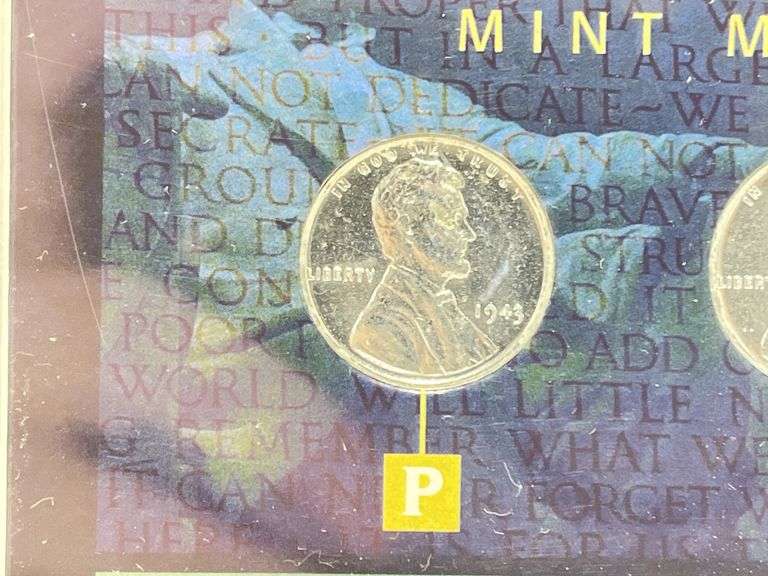 1943 Steel penny set, UNC - Albrecht Auction Service