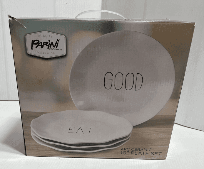Parini 4-piece ceramic plate set, 10", new - Albrecht Auction Service