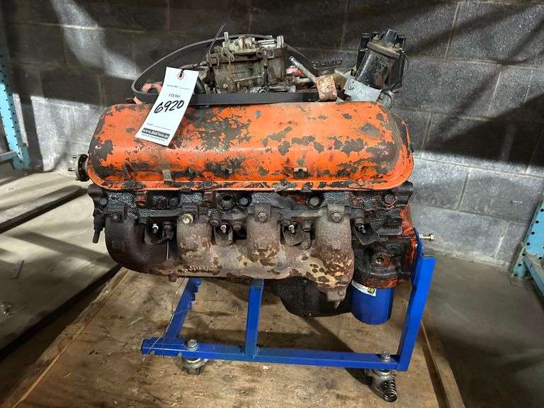 402 Chevy big block engine, thought to have been removed from a donated ...