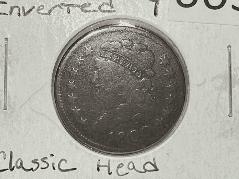 1809 Over Inverted 9 classic head half cent - Albrecht Auction Service