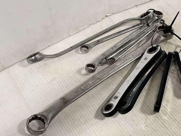(6) Craftsman double sided wrenches, 3/8" to 1 5/16", with (4) Sears ...