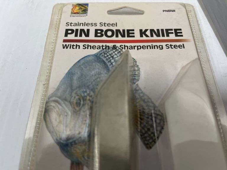 (10) Fish cleaning pin bone knives, each include sheath and knife ...