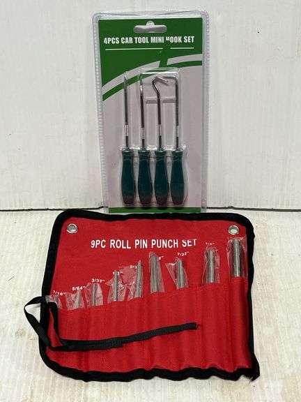 (9) Pieces roll pin punch set, and (4) Pik set, new - Albrecht Auction ...