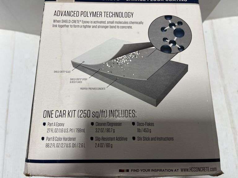 Shield-Crete epoxy kit, garage floor coating, NIB - Albrecht Auction ...