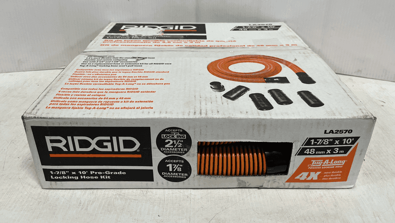Ridgid prograde locking hose kit for wet/dry shop vacs, tug-a-long ...