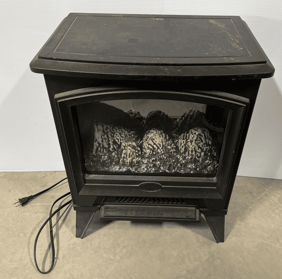Electralog electric fireplace and heater, 17"W x 12"D x 22"H, works ...