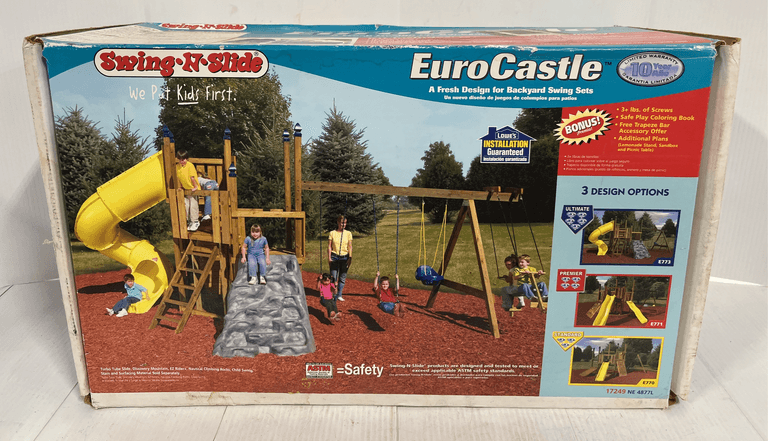 Euro Castle swing set accessories kit, includes (2) Full swings, new in ...