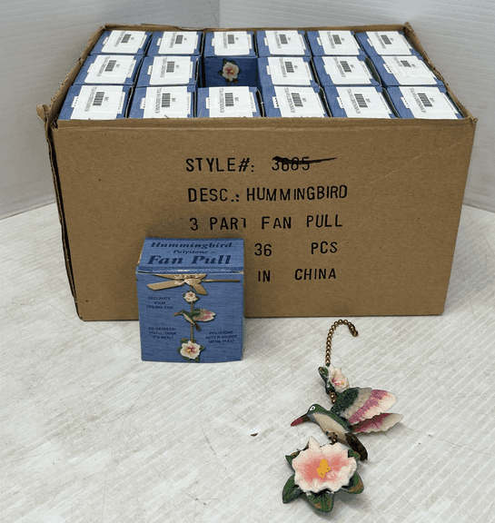 (36) Hummingbird fan pulls, 7 1/2"L, new - Albrecht Auction Service