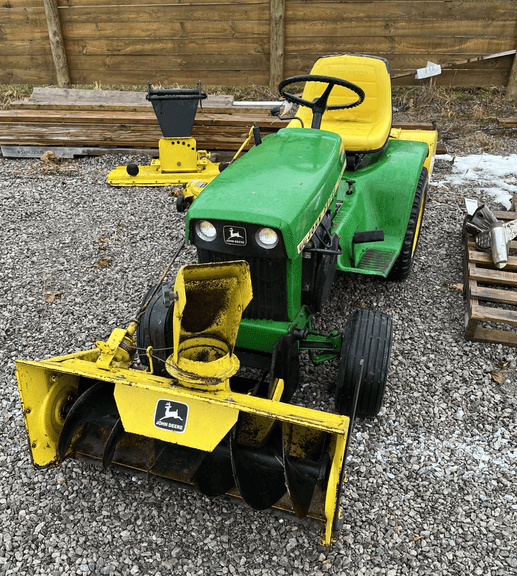 John Deere 110 lawn tractor comes with attachments snowblower, garden ...