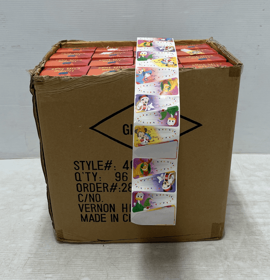 (96) Rolls of Mickey Mouse and Disney Friend holiday stick on gift tags ...