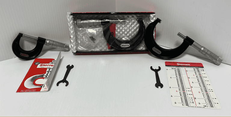 (3) Starrett Micrometers, 2- Cat No. 436P-2, 2", 1- Cat No. 436P, 1 ...