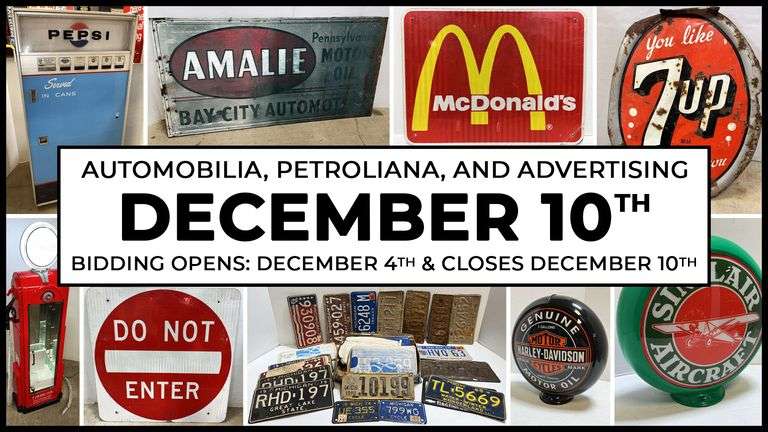 December 10th (Tuesday) Automobilia, Petroliana, and Advertising Online ...