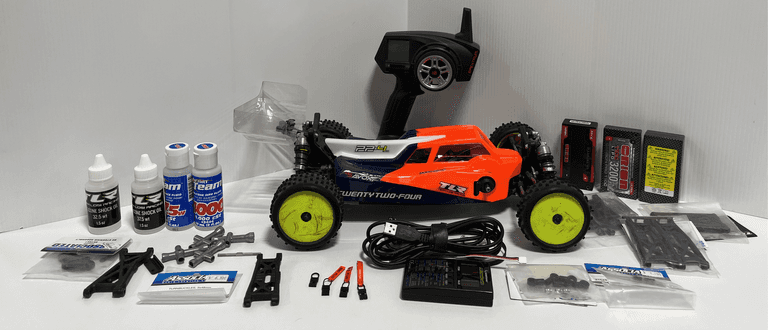 Team Associated racing RC car, 4-wheel drive, comes with controller, 3 ...
