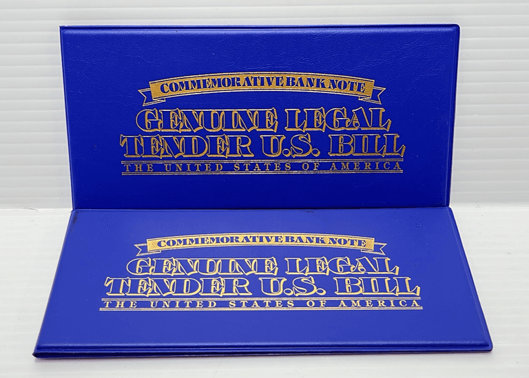 Genuine commemorative bank notes, $10 and $5 with Indian Chief and ...