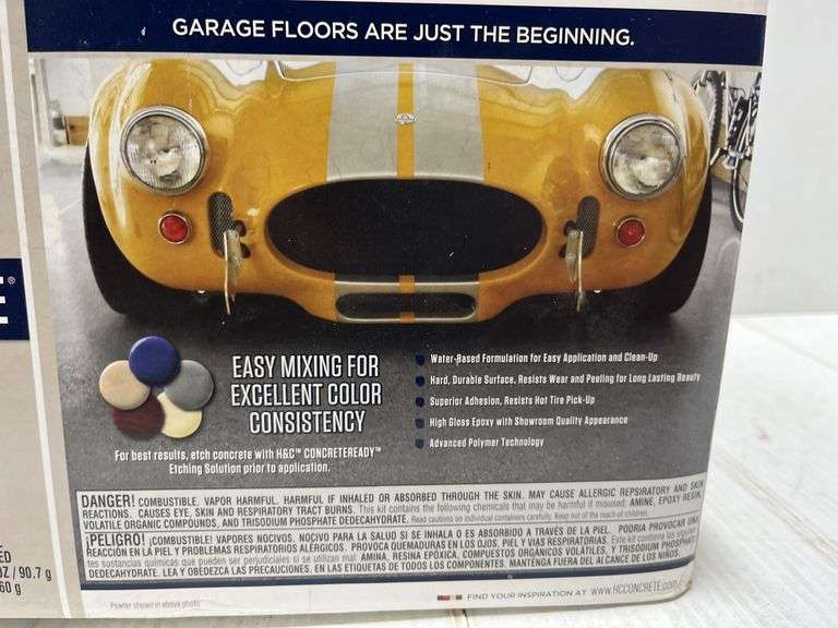 Shield-Crete epoxy kit, garage floor coating, NIB - Albrecht Auction ...