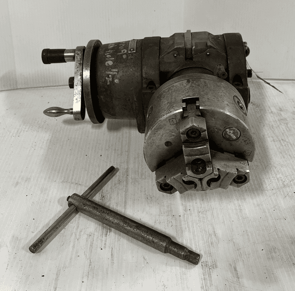 Small machinist index head with 5" ROHM chuck, German made - Albrecht ...