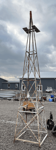 14' Windmill tower, nice shape, good - Albrecht Auction Service