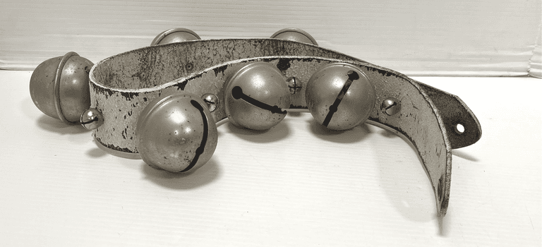 Antique harness bells for horse collar, 16"W - Albrecht Auction Service