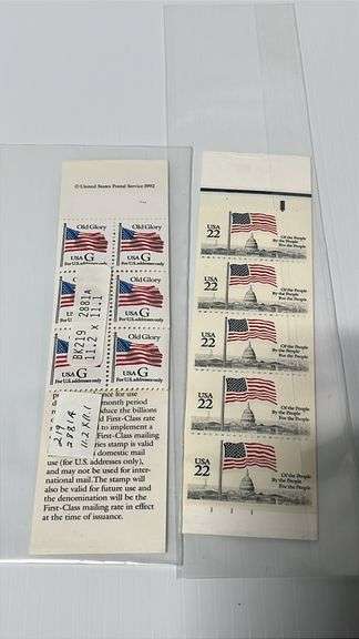 $116.74 Face value in vintage conventional stamps, all unused, most ...