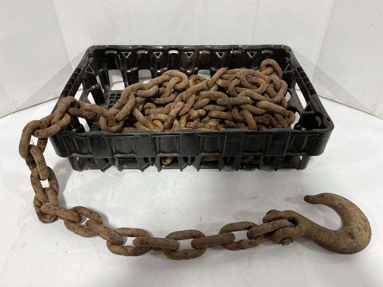 Heavy duty log chain, 20'L, double hooks - Albrecht Auction Service