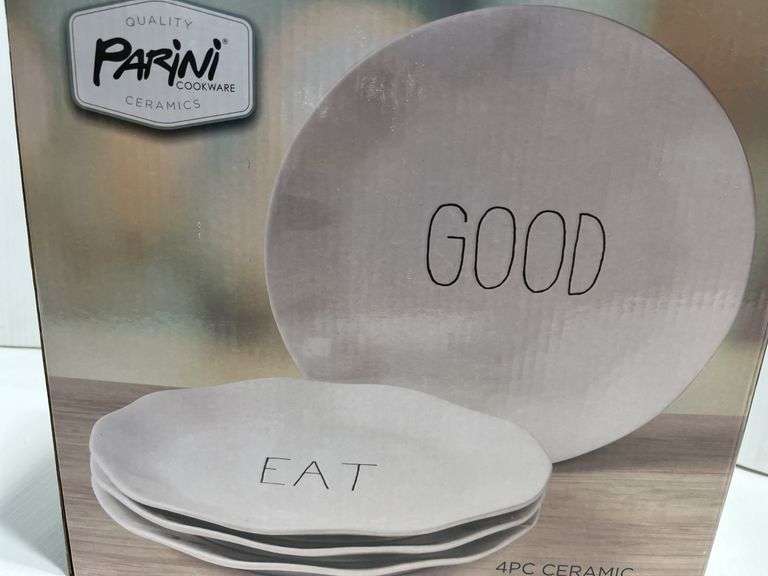 Parini 4-piece ceramic plate set, 10", new - Albrecht Auction Service
