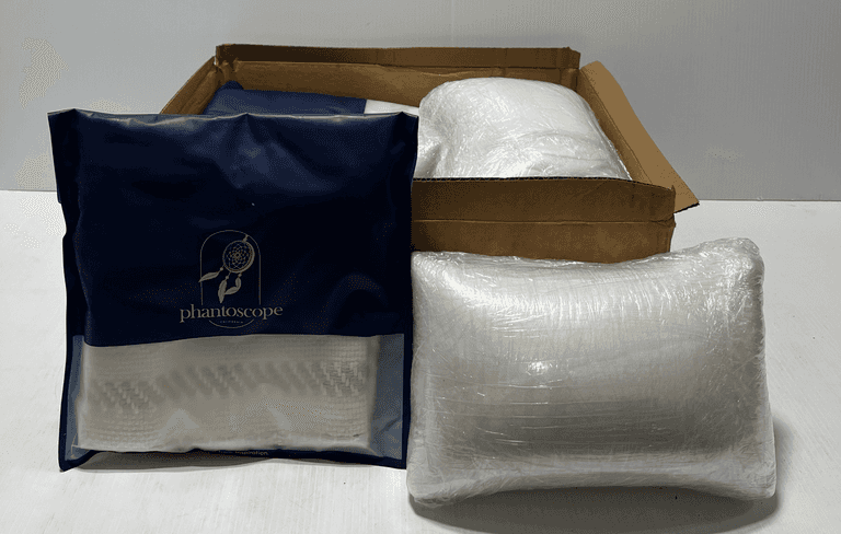 (4) Phantoscope accent/throw pillows, cream in color, unknown size ...