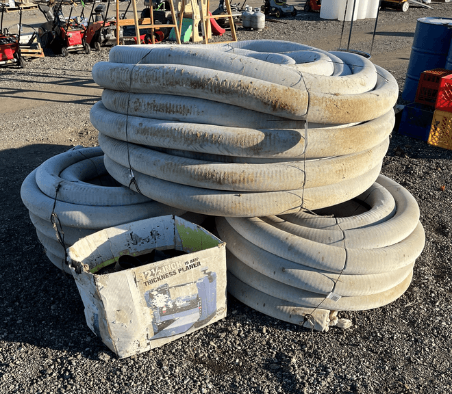 (4) Rolls of perforated drain tile, 4 1/2"Dia, hundreds of feet worth ...