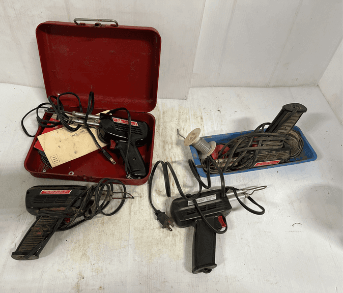(4) Soldering guns, include: 3- Weller model 8200, and 1- Weller model ...