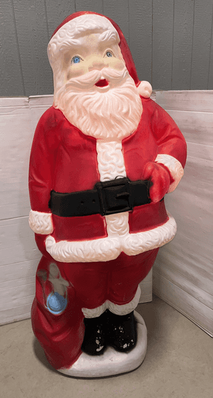 General Foam Santa Claus blow mold, 5'H, has wear, good - Albrecht ...