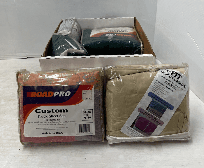 (6) Assorted Road Pro Truck sheet sets, includes: Fitted sheet, top ...