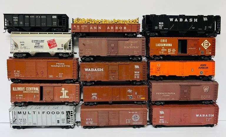 (15) Athearn and Roundhouse HO Boxcars, complete train kits, up to 6 1/ ...