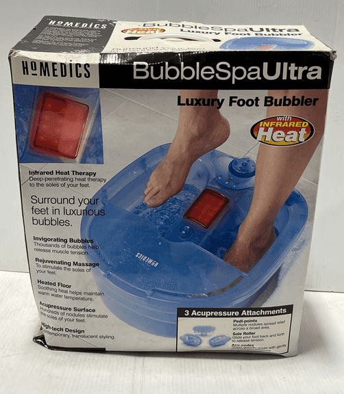 Homedics bubble spa, ultra foot bubbler, NIB - Albrecht Auction Service