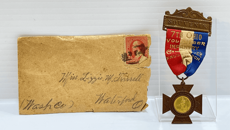1898 Souvenir medal 7th Ohio Volunteer Infantry Camp Alger, Falls ...